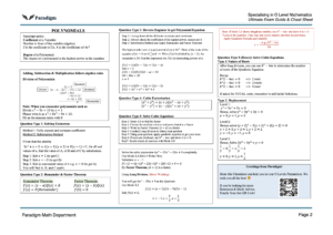 O Level A Math Cheatsheet | Ultimate Summary Guide | Paradigm