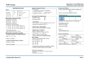 O Level A Math Cheatsheet | Ultimate Summary Guide | Paradigm
